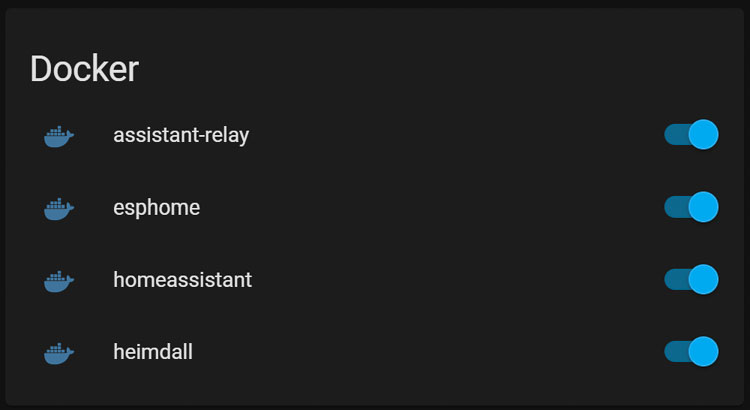Control Docker containers from Home Assistant using Monitor Docker