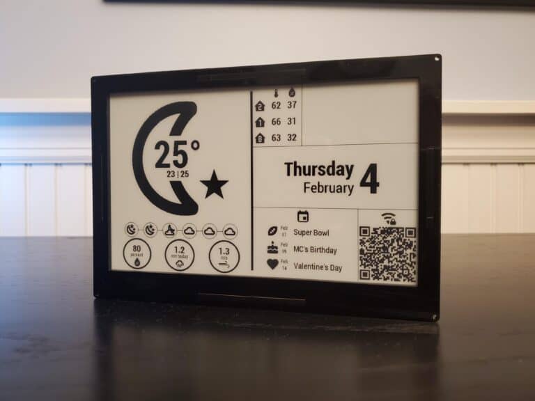 Weather and notifications on a Waveshare e-paper display