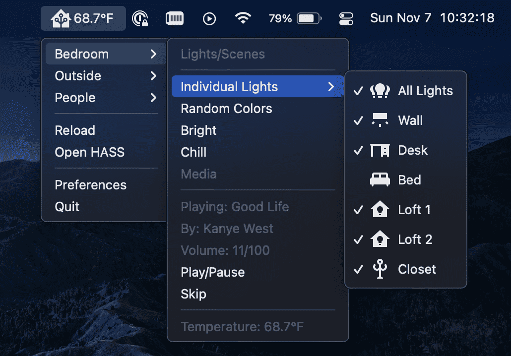 Control Home Assistant from the Windows system tray using HA Menu