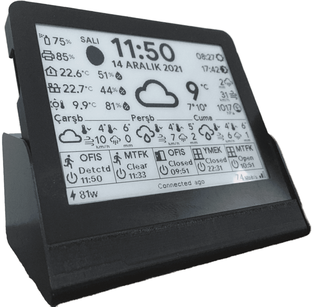 The densely packed e-paper display looks better than any LCD