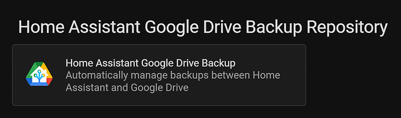 Setting up Google Drive backups in Home Assistant
