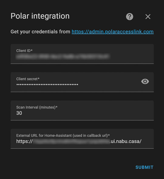 A guide to integrating Polar with Home Assistant